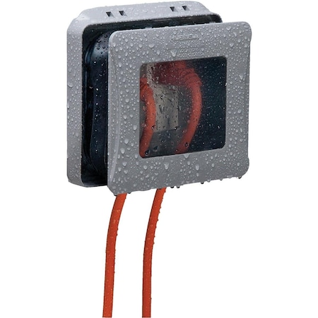 Hubbell Electrical Box Cover, 2 Gangs Gang, Polycarbonate, Expandable ...
