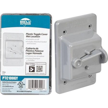 Bell Electrical Box Cover, 1 Gang Gang, Non-Metallic, Toggle Switch ...