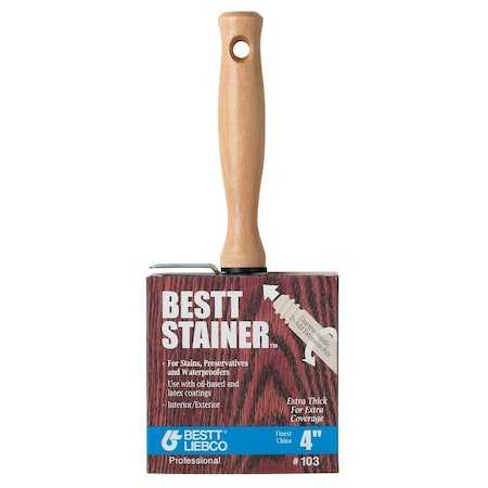 Bestt Liebco Bestt Stainer 4 In. Tapered Stain Brush 501480600 | Zoro