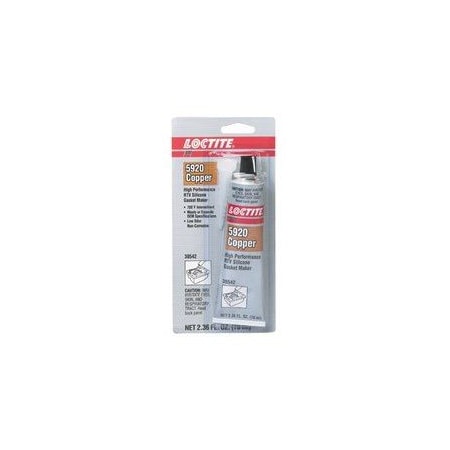 Loctite Silicone Sealant, 5920 COPPER RTV 70ML TB/CG LOC30542 | Zoro