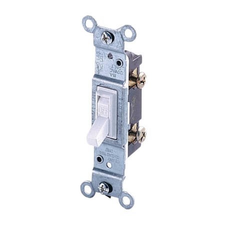 Leviton Residential Grade 15 Amp Toggle Single Pole Switch, White ...