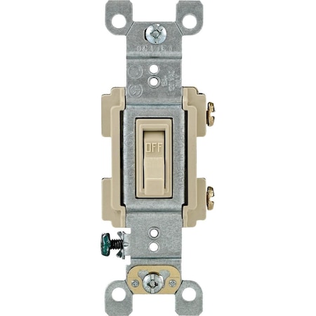 Leviton Residential Grade 15 Amp Toggle Single Pole Switch, Ivory 203 ...