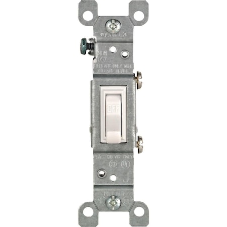 Leviton Residential Grade 15 Amp Toggle Single Pole Switch, White 208 ...