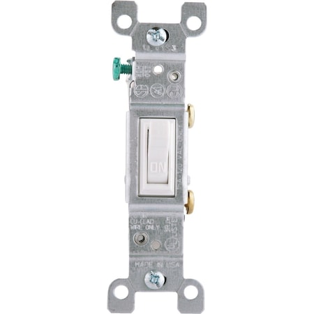 Leviton Residential Grade 15 Amp Toggle Single Pole Grounded Switch ...