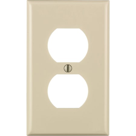 Leviton Commercial Grade 1-Gang Thermoplastic Outlet Wall Plate, Light ...