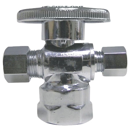 Proline 1/2 In. FIP x 3/8 In. C x 1/4 In. C Brass Cross Valve 195-321HC ...