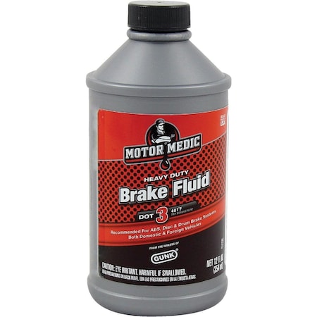 Motor Medic MotorMedic 12 Oz. Heavy-Duty DOT 3 Brake Fluid M4412 | Zoro