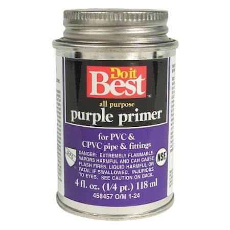 All-Source 4 Oz. Purple Pipe and Fitting Primer for PVC/CPVC 019054 | Zoro