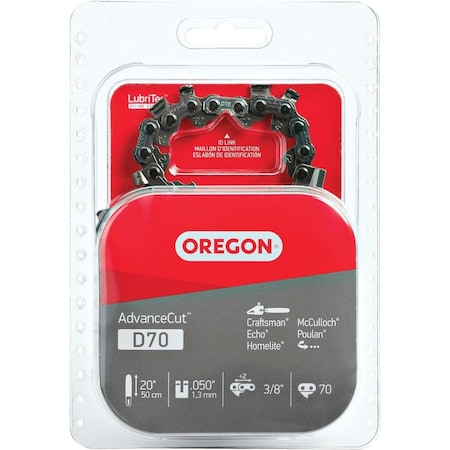 Oregon Cutting Oregon AdvanceCut 20 In. 70 Drive Link Chainsaw Chain ...