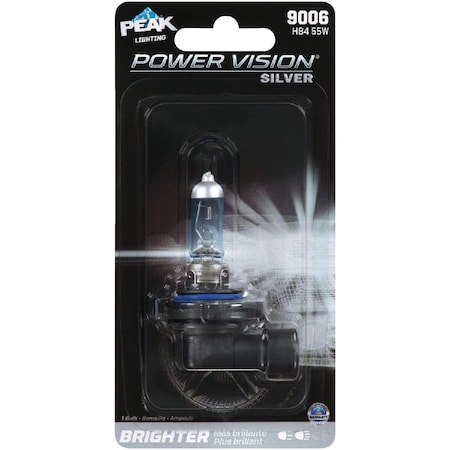 Peak Power Vision Silver 9006 HB4 12.8V Halogen Automotive Bulb 9006PVS ...