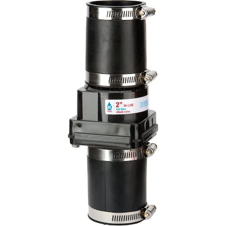 Drainage Industries 2 In. ABS Thermoplastic In-Line Sump Pump Check ...