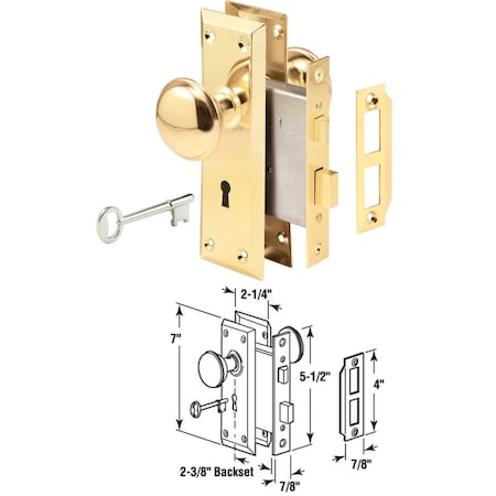 Defender Security Prime Line Bit Key Mortise Lockset with Knob E 2293 ...