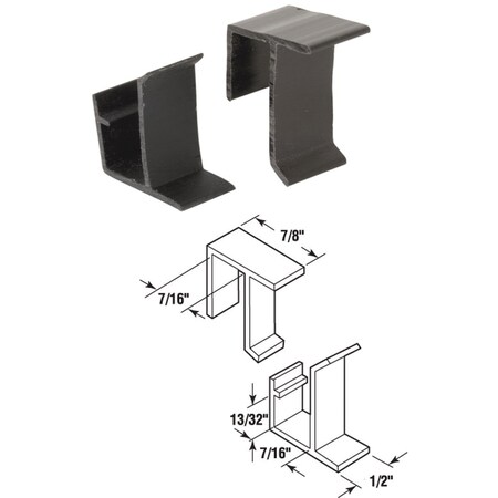 Prime-Line Top & Bottom Screen Retainer Clips, 4PK PL7765 | Zoro