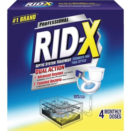 Rid-X Professinal 39.2 Oz. Powder Septic Tank Treatment, 4PK 1920089448 ...