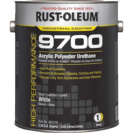 Rust-Oleum Coating, 9700, 1 gal, Light Base, Gloss, High Performance ...