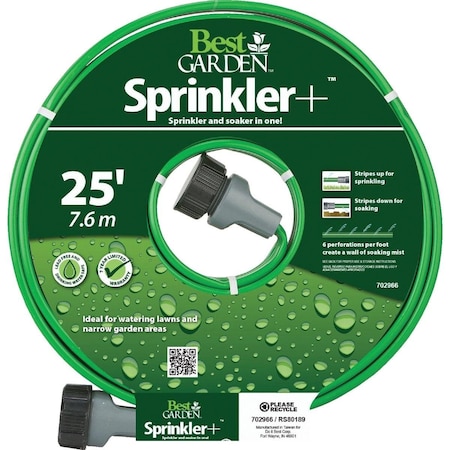 Best Garden 5/8 In. Dia. x 25 Ft. L. Drinking Water Safe Sprinkler Hose ...