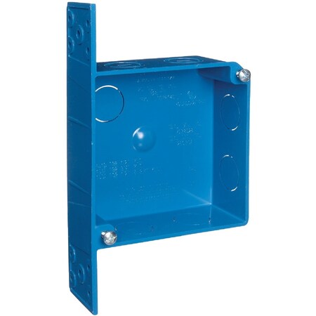 Abb Electrical Box, 20 cu in, Square Box Type, 2 Gangs, PVC, Square ...