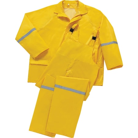 Boss Large 3-Piece Yellow Polyester Rain Suit 44336/L | Zoro