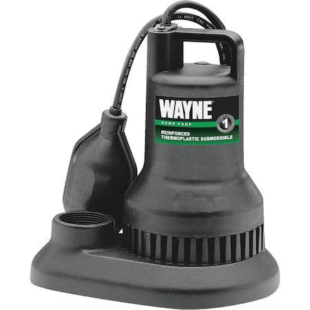 Wayne Water Systems Wayne 1/3 HP 115V Plastic Submersible Sump Pump ...