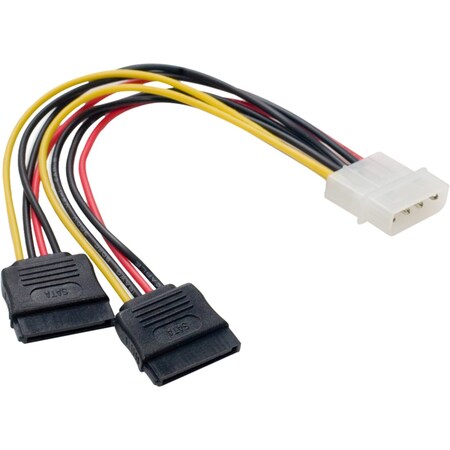 Syba Molex 4-Pin Male To 2X 15-Pin Sata Power CL-CAB40021 | Zoro