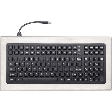 Ikey Ikey Rugged Keyboard, Stainless Steel Case DT-1000-PS2 | Zoro