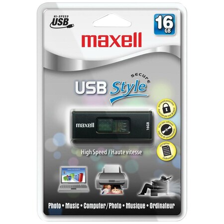 Maxell 16Gb Usb Black Style Usb-416Bk 503303 | Zoro