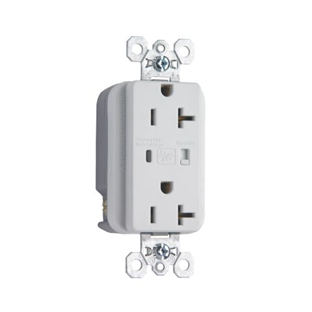 Legrand Tvss Recp 20A 125V Alarm Wh 5362WSP | Zoro