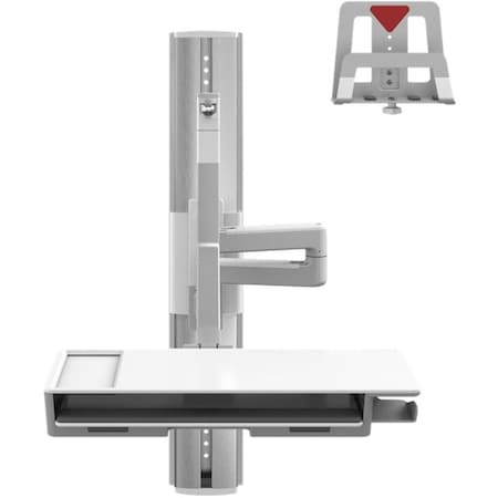 Humanscale V/Flex Wall Mount - 36In Track, Solo Arm w/ Two 9In Straight ...