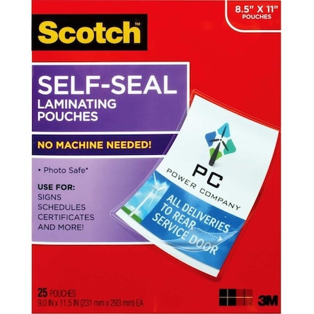 3M Laminating Sheets, Letter Size LS854SS-50 | Zoro