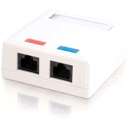 Legrand 2-Port Cat5E Surface Mount Box - White 03837 | Zoro