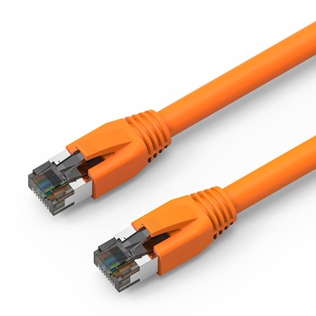 Axiom 6-Inch Cat8 Shielded Cable Orange C8SBSFTP-O6IN-AX | Zoro