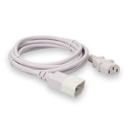Add-On 3FT C13 FEMALE TO C14 MALE 18AWG 100-250V AT 10A WHITE POWER ...