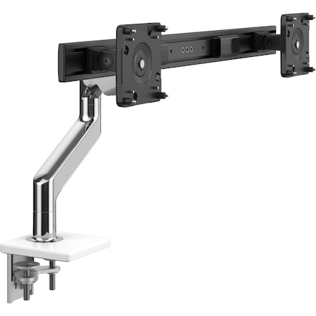 Humanscale M8.1-Dual Mtr, Clamp Mt (Alum/Wht) Q-M81CMWB2B | Zoro