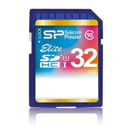 Silicon Power Computer Sp Elite 32Gb Sdhc Card Class 10 Uhs-1 ...