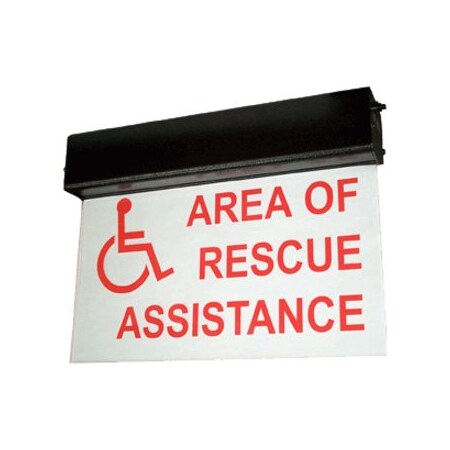 Talkaphone Deluxe Lighted Area Of Rescue Sign W/ Battery Back-Up ETP ...