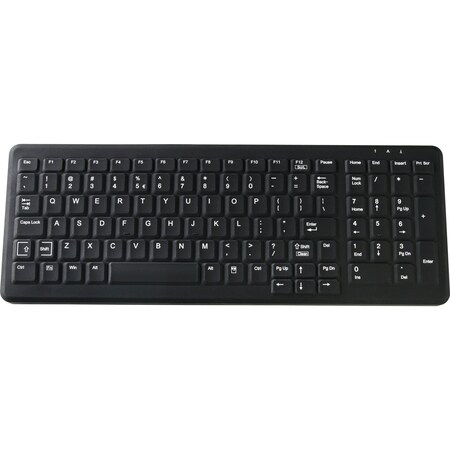 Tg3 Electronics Cleanable Sealed Black Keyboard; 103 Key w/stands ...