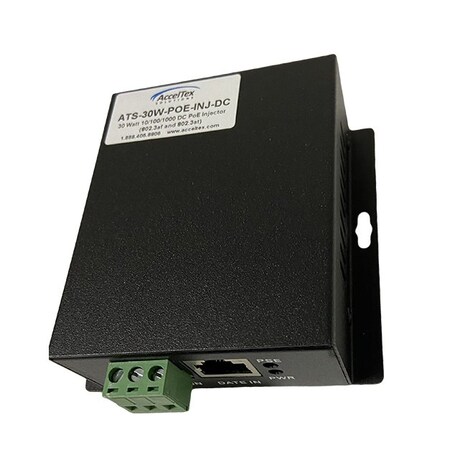 Acceltex Solutions 30 Watt 10/100/1000 Poe Injector And Lin 30W-POE-INJ ...