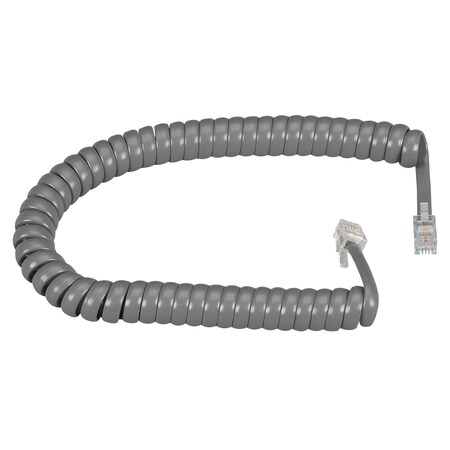Black Box Rj-22 Modular Coiled Handset Cord Dark Gray 6-Ft. 1.8-M EJ302 ...