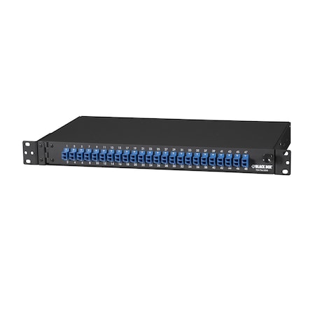 Black Box Rackmount Fiber Panel, 1U, Loaded w/ ( JPM385A | Zoro