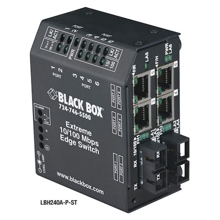 Black Box Heavy-Duty Edge Switches, Extreme, (4) C LBH240A-PD-ST-24 | Zoro