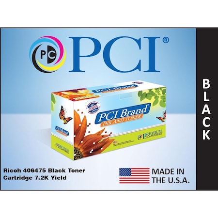 Pci Pci Ricoh 406475 Black Toner Cartridge 406475-PCI | Zoro