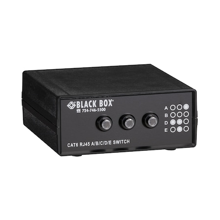 Black Box BLACK BOX Manual Desktop Switch - 4 - To - 1 CAT6 10 - Gbe ...