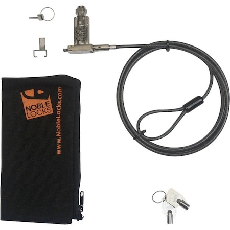 Noble Security Noble Wedge Resettable Combination Lock w/ Keys, Cable ...