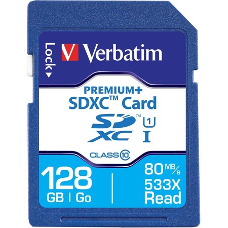 Verbatim Verbatim Memory Card, Premium+ 533X Sdxc, Uhs-1, Class 10 ...
