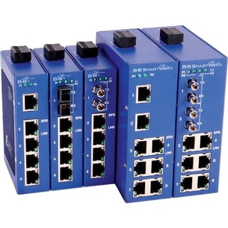B+B Smartworx Etn Unmanaged Switch 6 Copper, 2Single-Mode St Wt ESW208 ...
