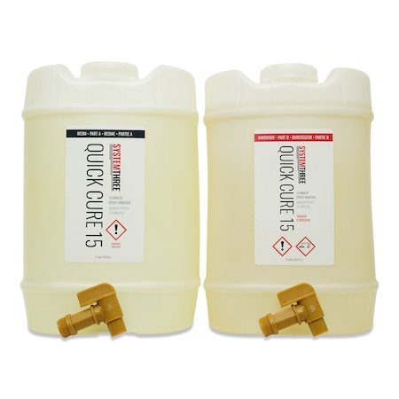 System Three Resins Quick Cure 15 Epoxy Adhesive, 10-Gallon Kit 1010K60 ...