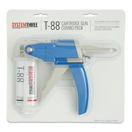 System Three Resins T-88 Epoxy Adhesive, 50 mL Gun Kit 1100K02 | Zoro