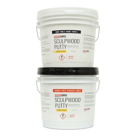 System Three Resins SculpWood Putty Epoxy Filler, 2 Gallon Kit 1600K50 ...