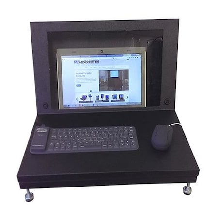 Pc Enclosures Laptop Enclosure - Black Powder Coated Steel Laptop ...