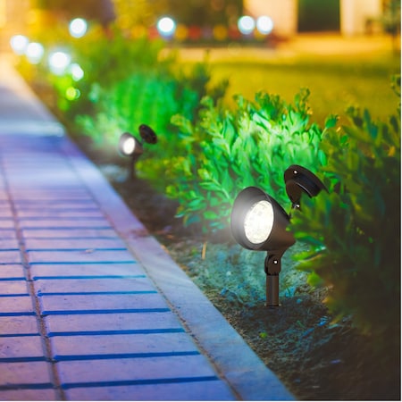 Pure Garden Solar Powered LED Stake Lights for Outdoor, 4PK 50-14 | Zoro